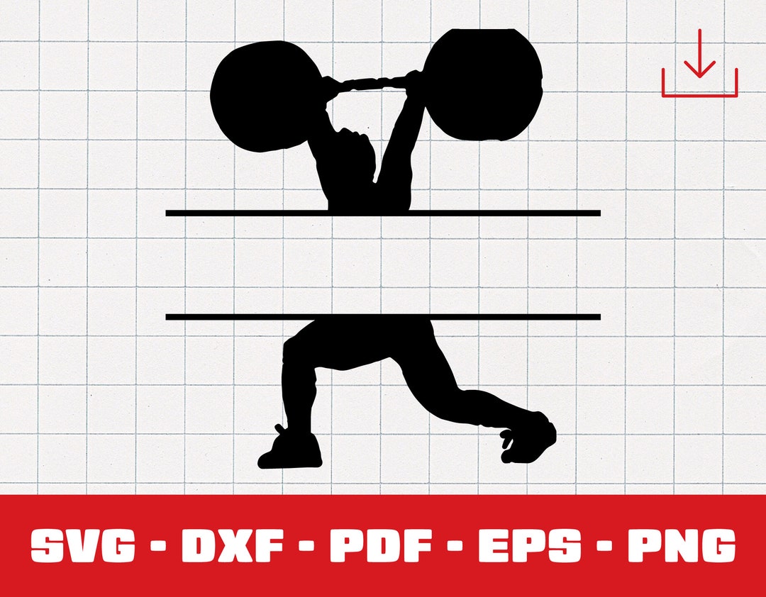 Powerlifting Split Frame Svg, Gym Svg, Workout Svg, Crossfit Svg ...