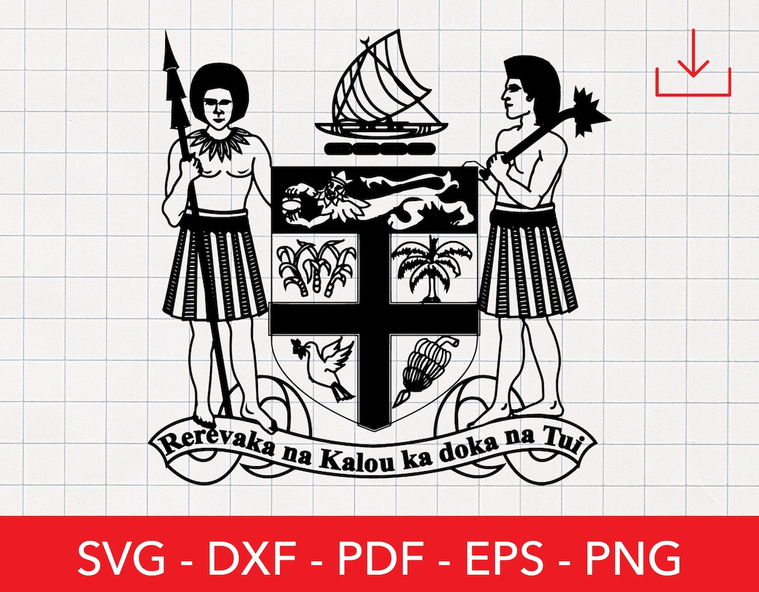 Fiji Svg, Fiji Flag Vector, Seal of Fiji, Suva Clipart, Crest, Badge ...