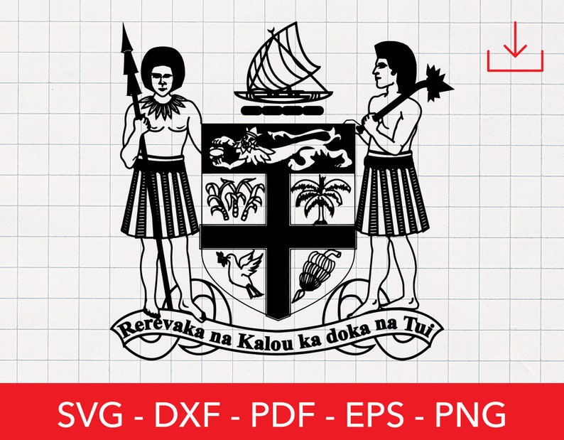 Fiji Svg, Fiji Flag Vector, Seal of Fiji, Suva Clipart, Crest, Badge ...