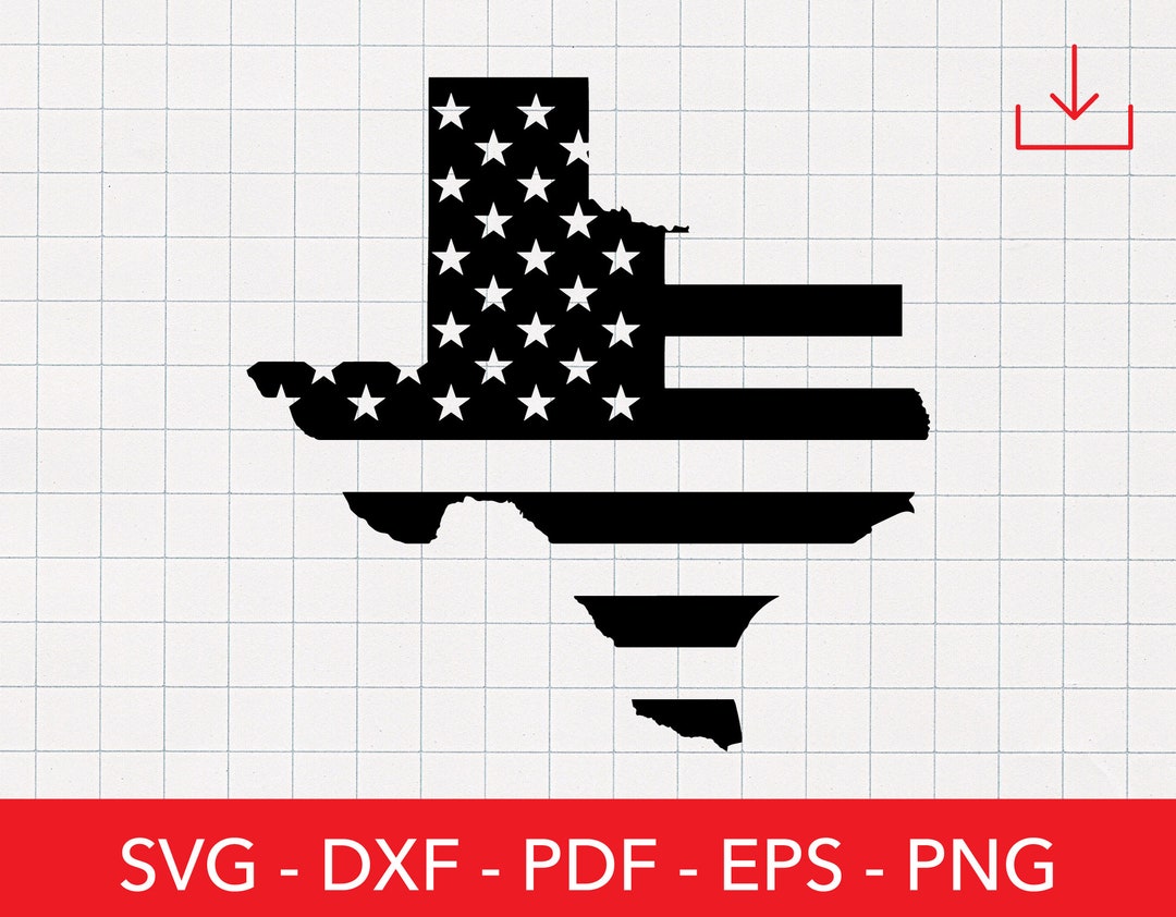 Texas Svg, Texas Map Svg, Texas USA Flag Map Svg, Patriotic, Texas ...