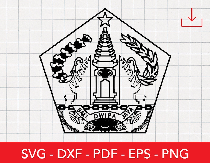 Bali Svg Bali Flag Vector Seal of Bali Clipart Crest - Etsy