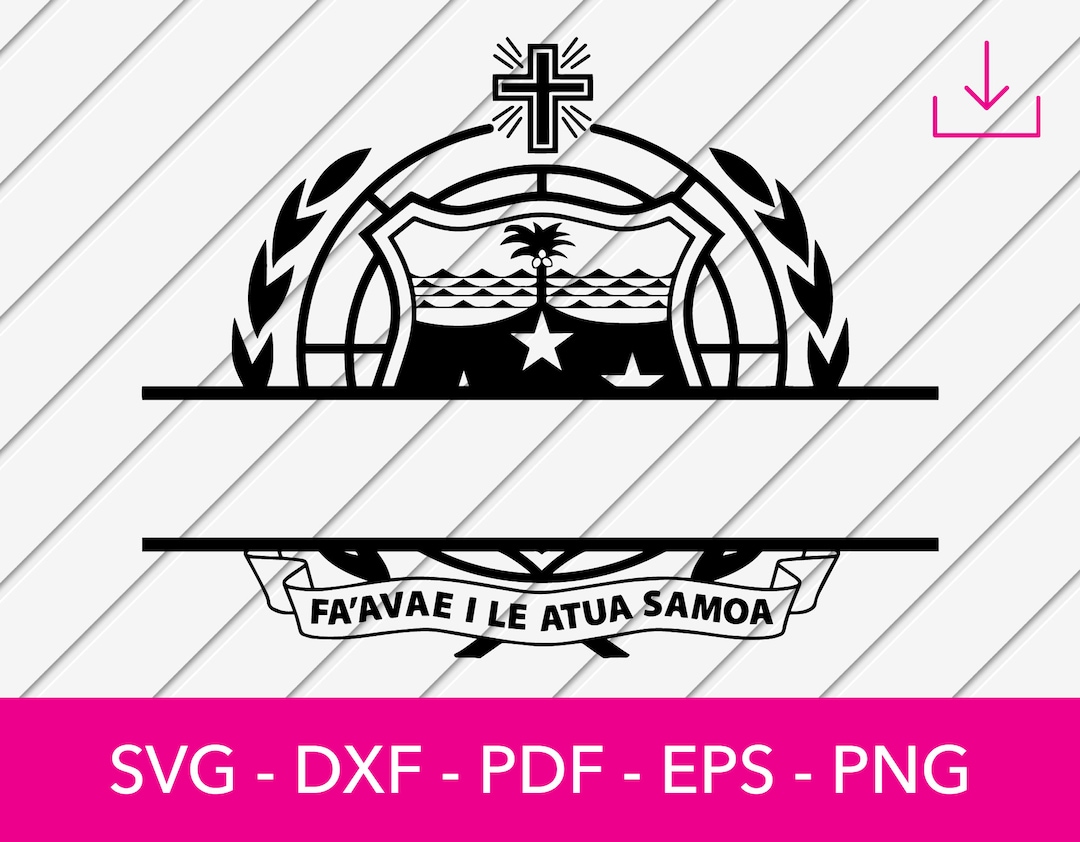 Samoa Svg, Samoa Flag Vector, Seal of Samoa Clipart, Crest, Badge ...