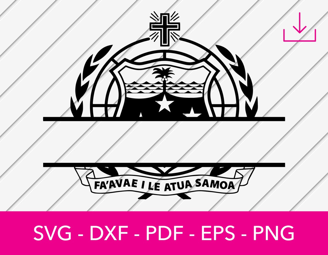 Samoa Svg, Samoa Flag Vector, Seal of Samoa Clipart, Crest, Badge ...