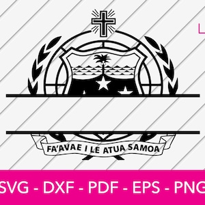 Samoa Svg, Samoa Flag Vector, Seal of Samoa Clipart, Crest, Badge ...