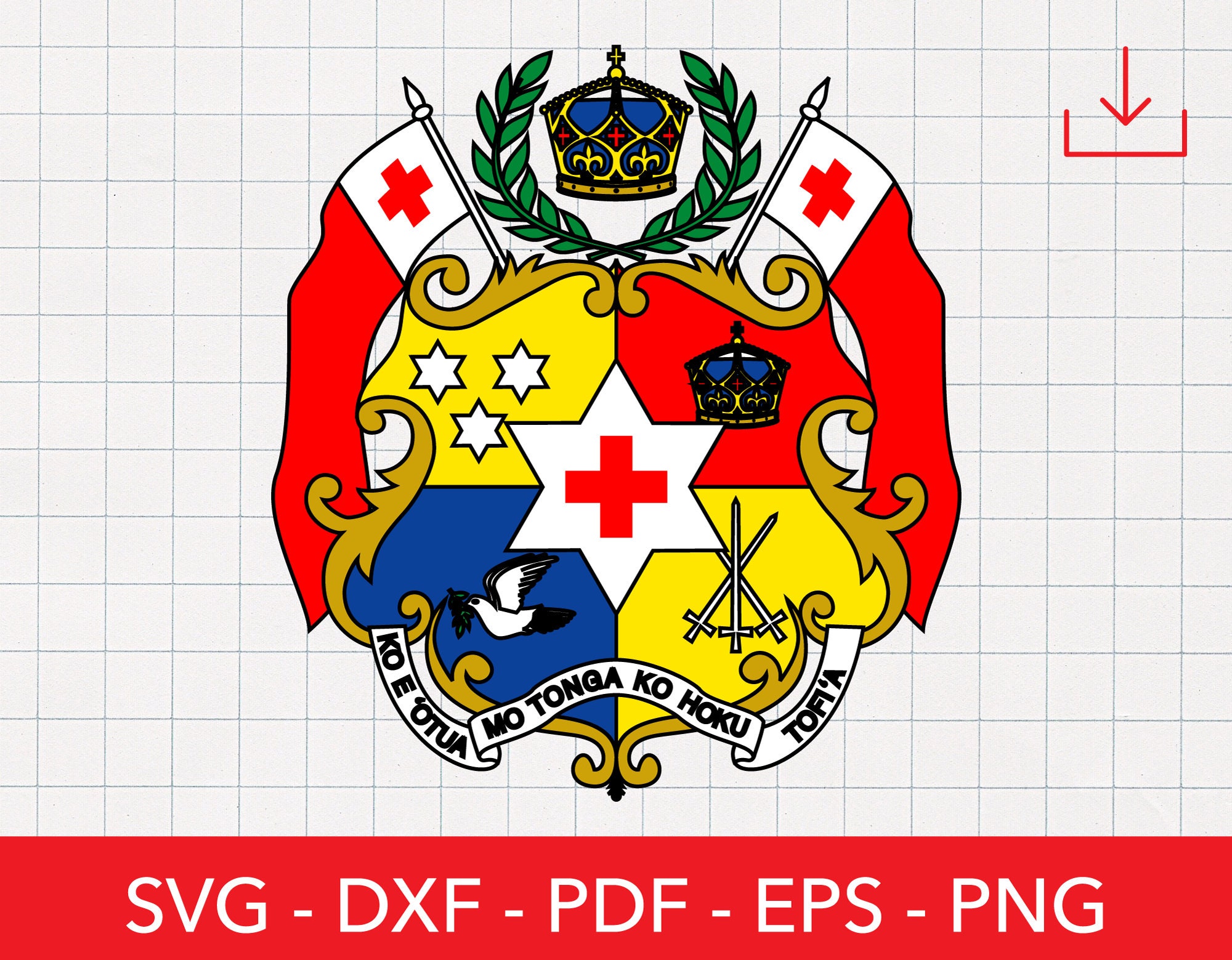 Tonga Svg Tonga Flag Svg Seal of Tonga Svg Tongatapu Crest - Etsy Australia