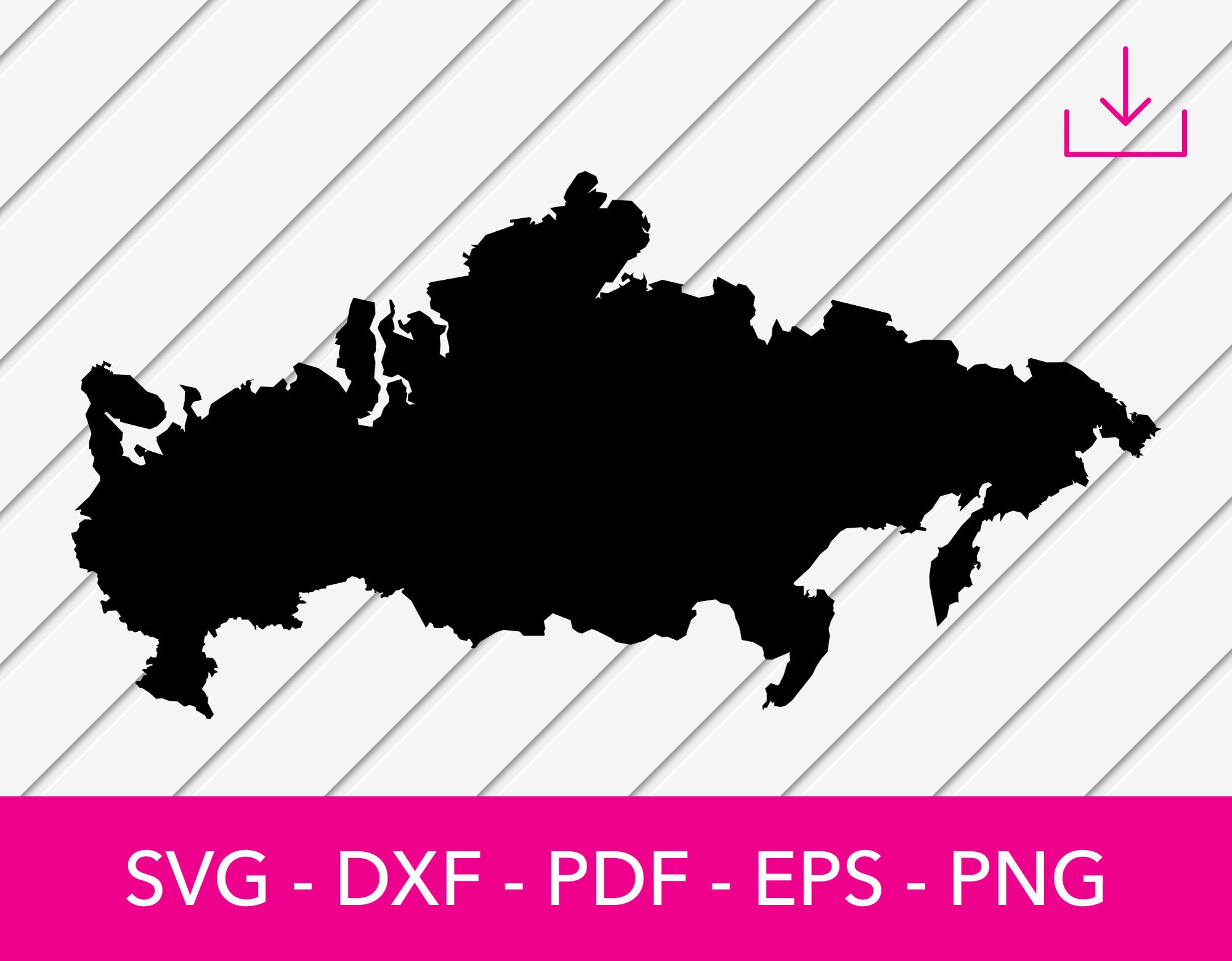 Russia Svg, Map of Russia Svg, Russian Map Svg - Sticker, Vector, Decal ...