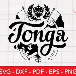 Tonga Svg, Tongan Flag Svg, Seal of Tonga Svg, Tongatapu Crest, Badge ...