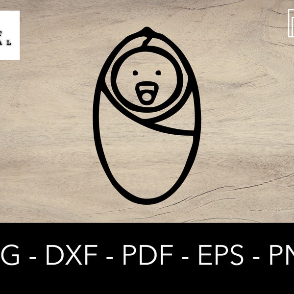 Swaddled Baby Image Svg - Etsy