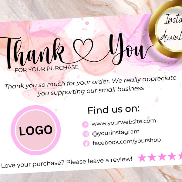 Thank You for Your Purchase Poshmark Template - Etsy