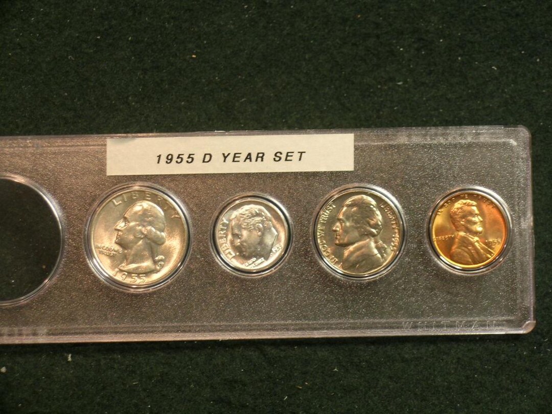 1955 D BU Coin Year Set - Vintage 4 Coin Set Luster -- Birth Year ...