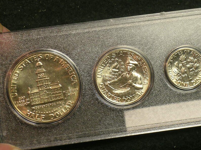1975 Uncirculated Coin Year Set - Vintage 5 Coin Set -- Birth Year ...