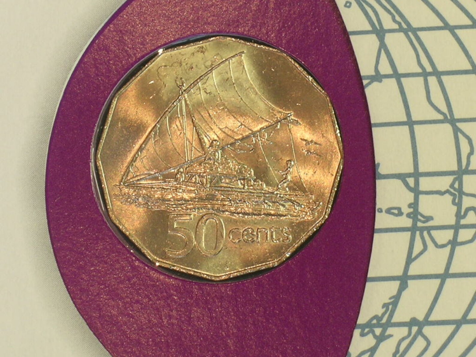 Fiji Islands Coins of All Nations Series 1976 Fifty Cents - Etsy