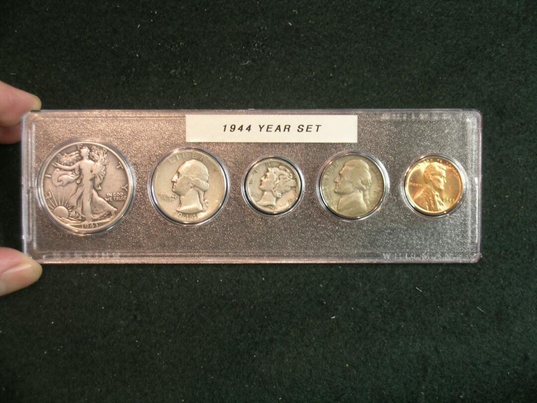 1944 Nice Circulated Coin Year Set - Vintage Coin Set - Etsy