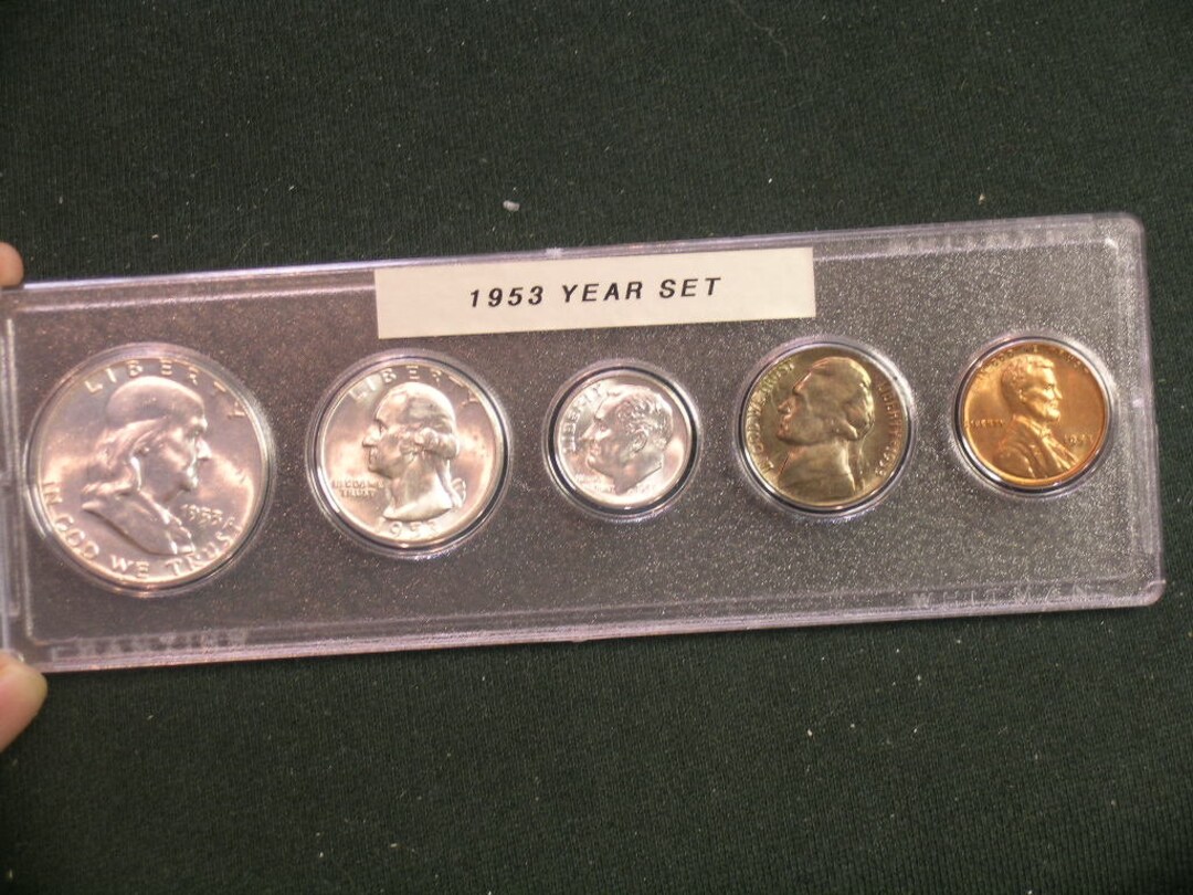 1953 P BU Beautiful Coin Year Set - Vintage 5 Coin Set Luster -- Birth ...