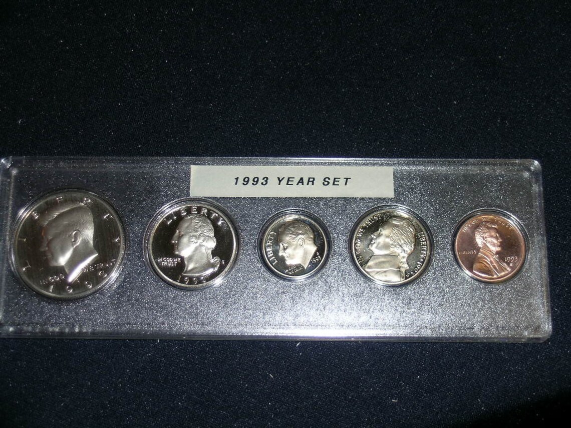 1994 Proof Coin Year Set Vintage 5 coin set Luster | Etsy