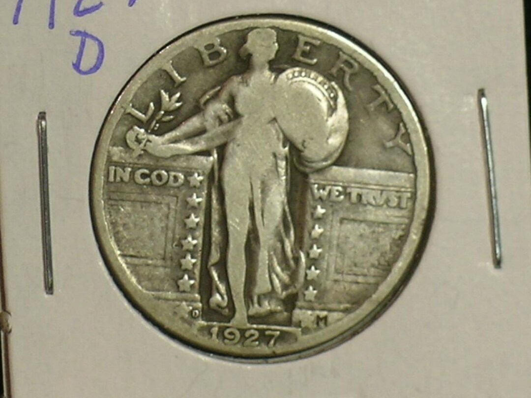 1927-D Nice Standing Liberty Quarter - Better Date Coin (AF12-88) - Etsy