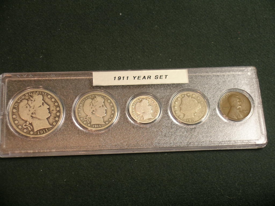 1911 Circulated Coin Year Set - Vintage Coin Set - Etsy