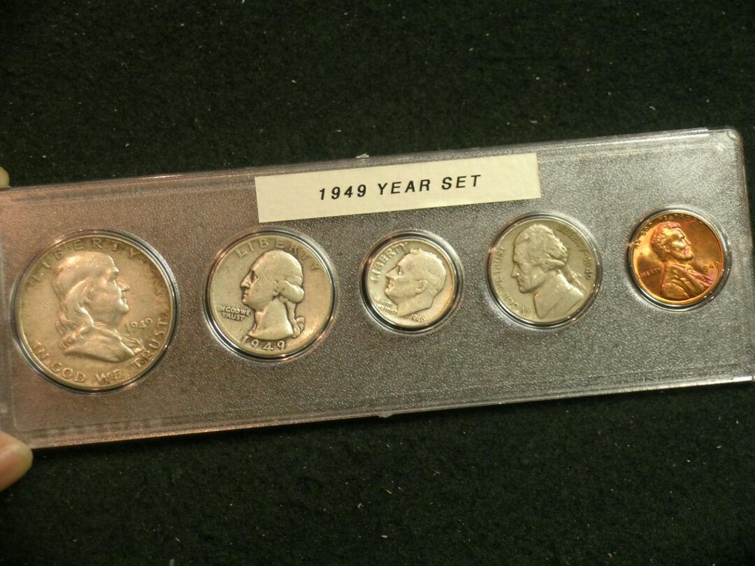 1949 Circulated Coin Year Set - Vintage 5 Coin Set -- - Etsy
