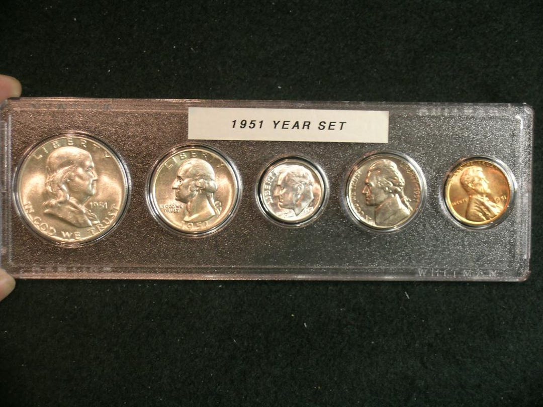 1951 P Nice Coin Year Set - Vintage 5 Coin Set Luster -- Birth Year ...