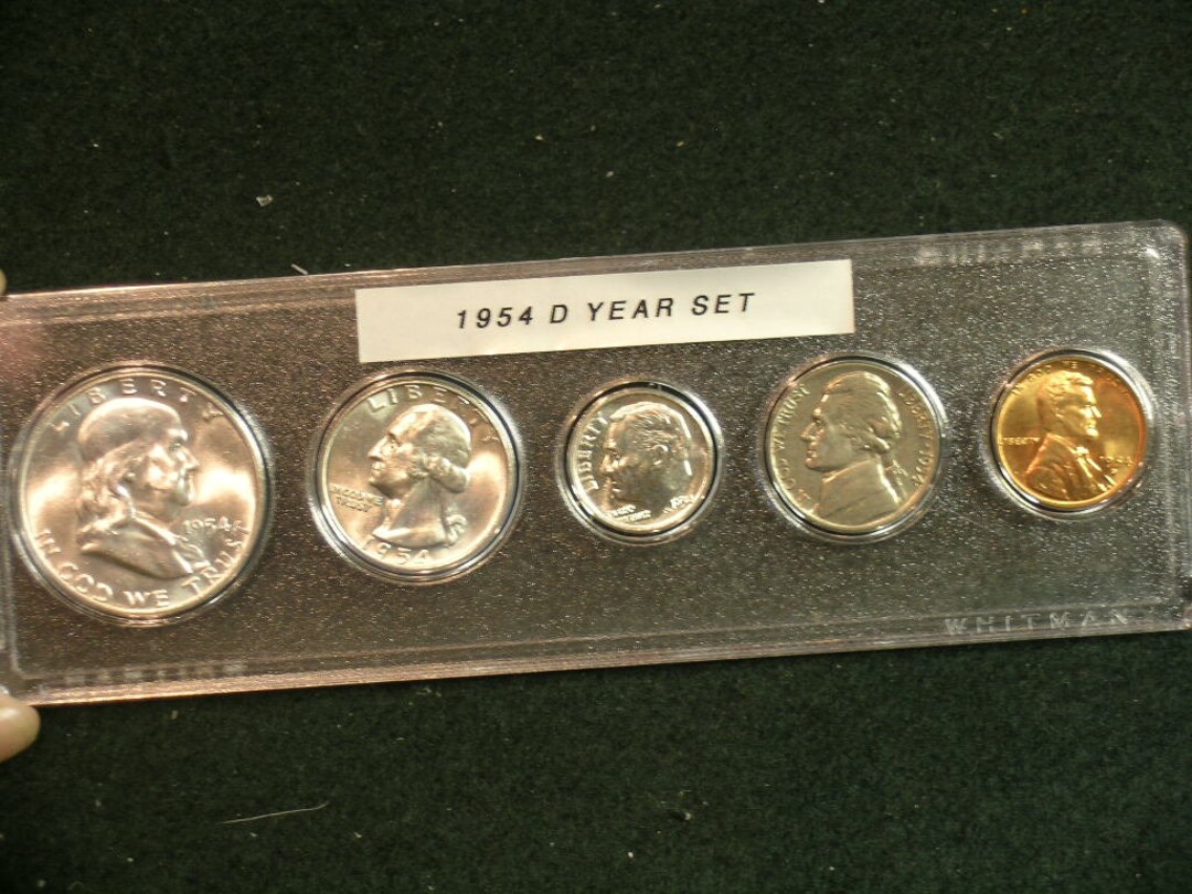 1954 D BU Coin Year Set Vintage 5 Coin Set Luster Birth Year ...