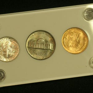 1951-S Brilliant Uncirculated Coin Year Set - Vintage 5 Coin Set Luster ...