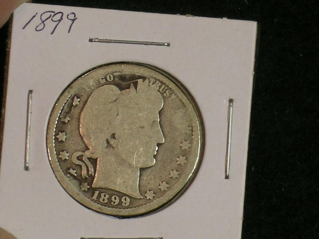 1899 Barber Quarter Silver Coin AF12-46 - Etsy