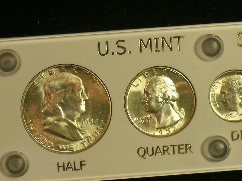1952 S Brilliant Uncirculated Coin Year Set - White Capital Holder ...