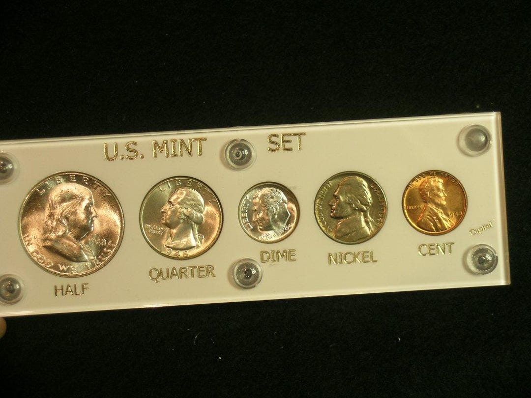 1948 Brilliant Uncirculated Coin Year Set Vintage 5 Coin Set Luster ...