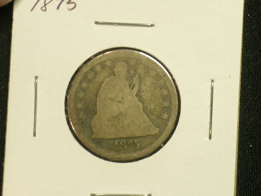 1875 Seated Liberty Quarter Ag/good Type Coin - Etsy