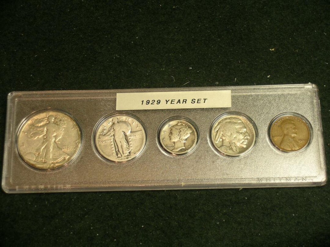 1929 Circulated Coin Year Set - Vintage Coin Set - Etsy
