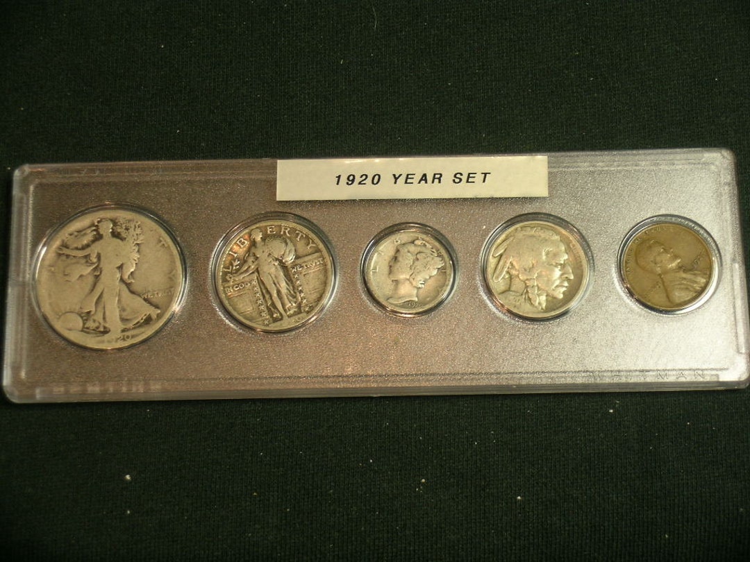 1920 Circulated Coin Year Set - Vintage Coin Set - Etsy