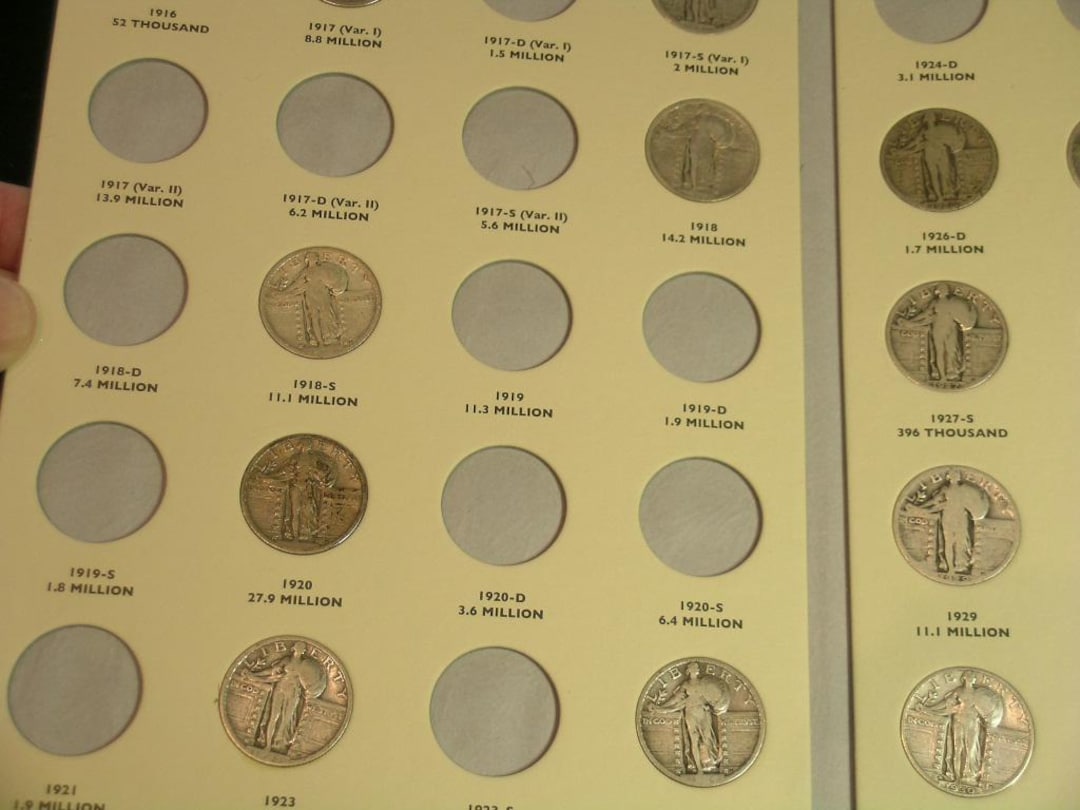 Old Standing Liberty Quarter Collection - Vintage Set - 1917- 1930 in ...