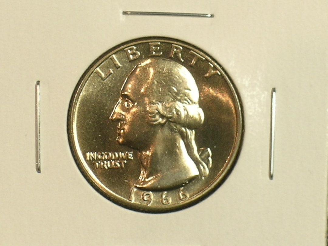 1966 Brilliant Uncirculated Washington Quarter SMS Mirror-like AF1-1 - Etsy