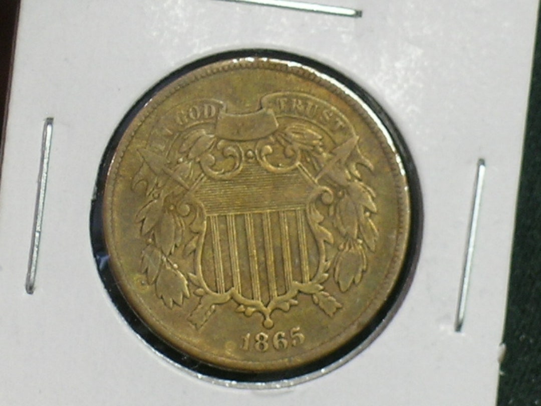 1865 Sharp Two Cent Coin - Type Coin - Civil War Era (AC7-4) - Etsy ...