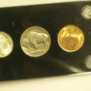 1935 Uncirculated Coin Year Set - Vintage 5 Coin Set Luster -- 90th ...