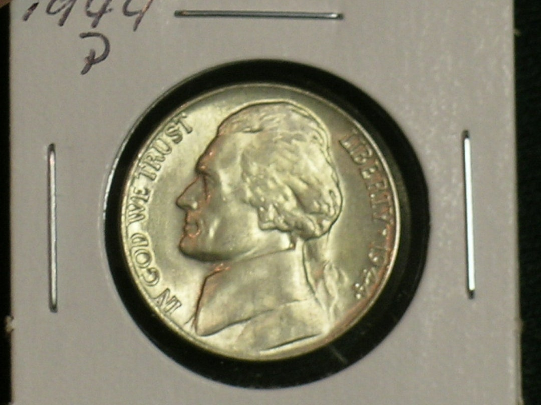 1944 P Jefferson Nickel - SILVER War Coin (AE12-4) - Etsy