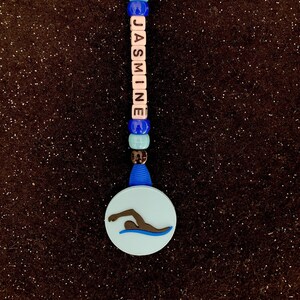 Swim Swimming Bag Tag Key Chain End of Season Personalized Team Coach ...