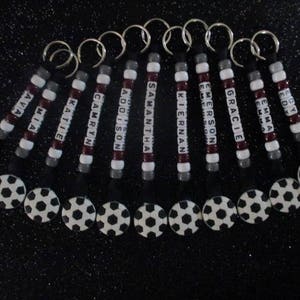 Football Soccer Futsal Personalised Key Chain Ring End of Season Team ...