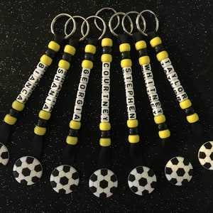Football Soccer Futsal Personalised Key Chain Ring End of Season Team ...