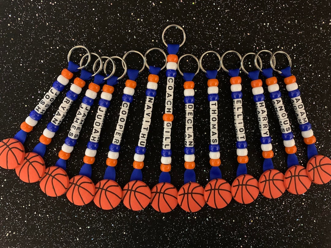 Basketball Key Chain End of Season Personalised Team Coach - Etsy