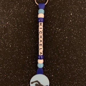 Swim Swimming Bag Tag Key Chain End of Season Personalized Team Coach ...
