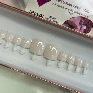 Pale Pink Gel Overlay Toes | Custom Size (please Measure All 10 Toes ...