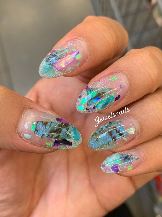 Mermaid Nails 2 Crushed Shell Mother of Pearls Mylar - Etsy