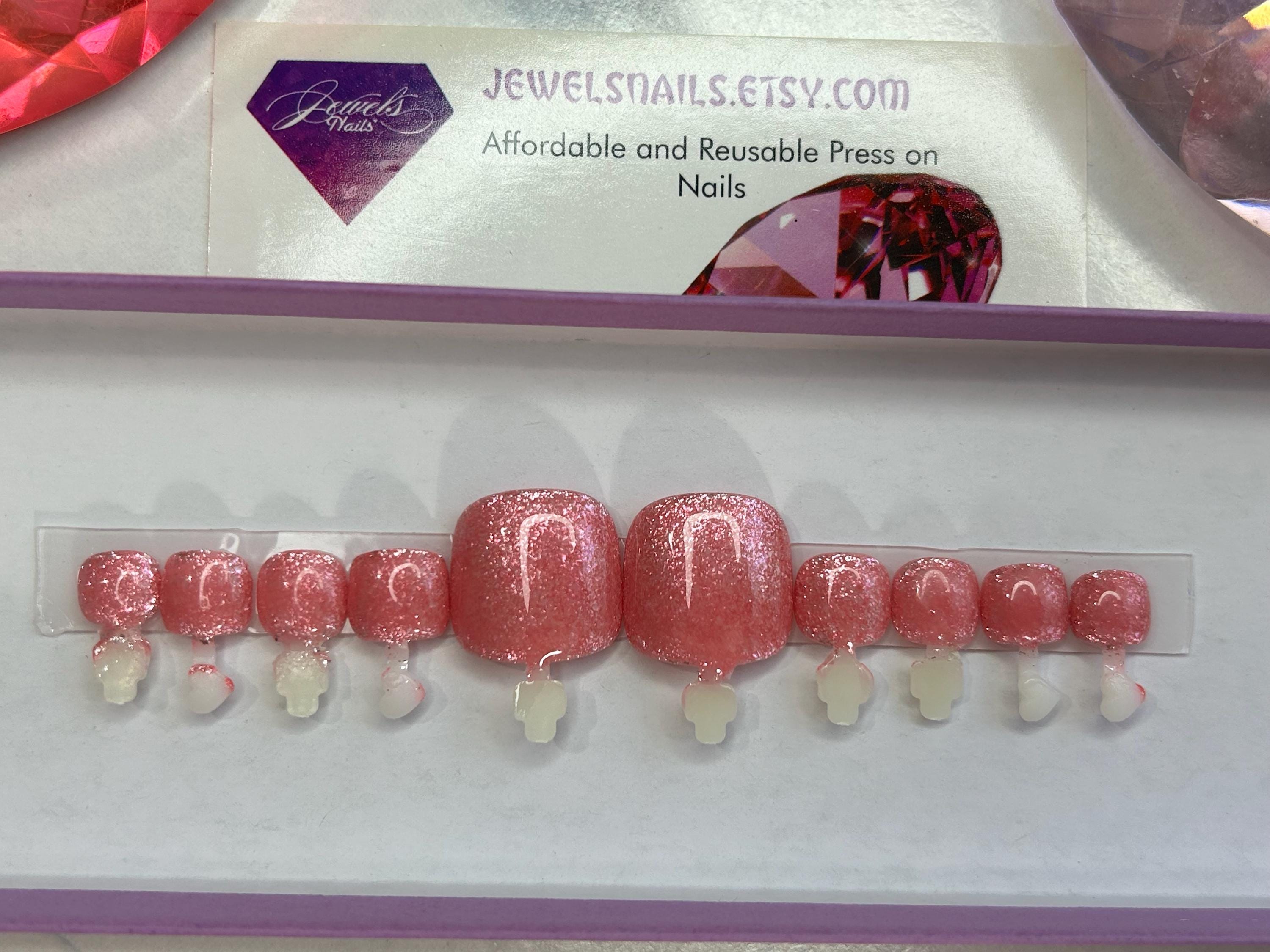 Rose Gold Pink Jelly Hard Overlay Toes | Custom Size (please Measure ...