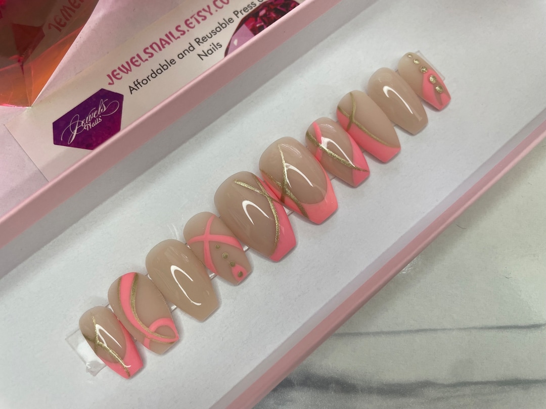 Neon Peach & Freestyles || Hard Gel With Gel Color || Reusable ...