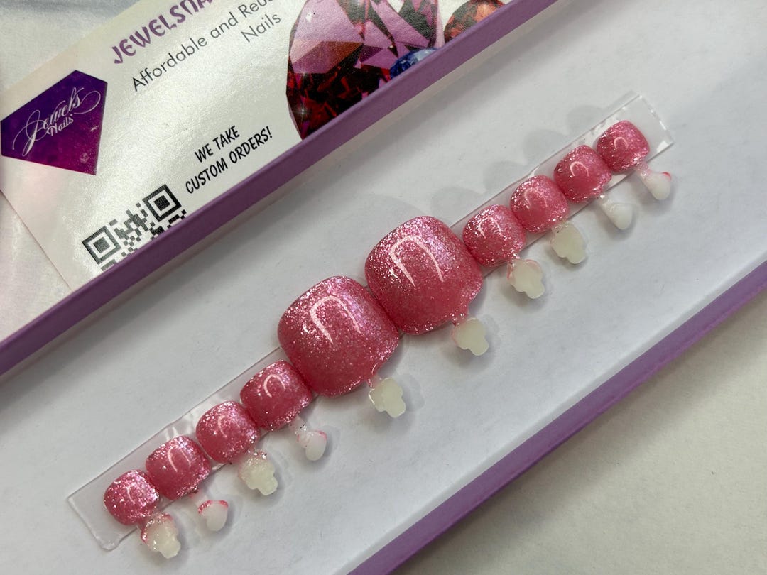 Rose Gold Pink Jelly Hard Overlay Toes | Custom Size (please Measure ...