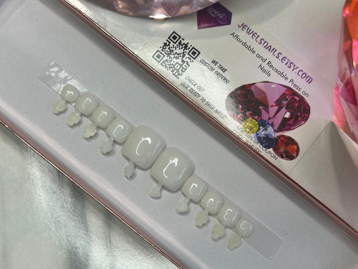 Soft White Overlay Toes | Custom Size (please Measure All 10 Toes)or ...