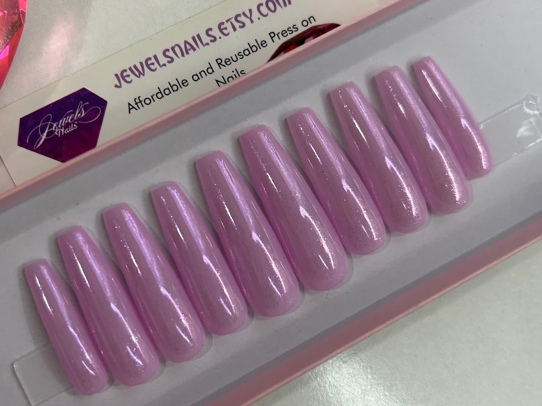 Milky Pink Shimmer | Chrome Nails | Chrome Powder | Gel Nails | Jewels ...