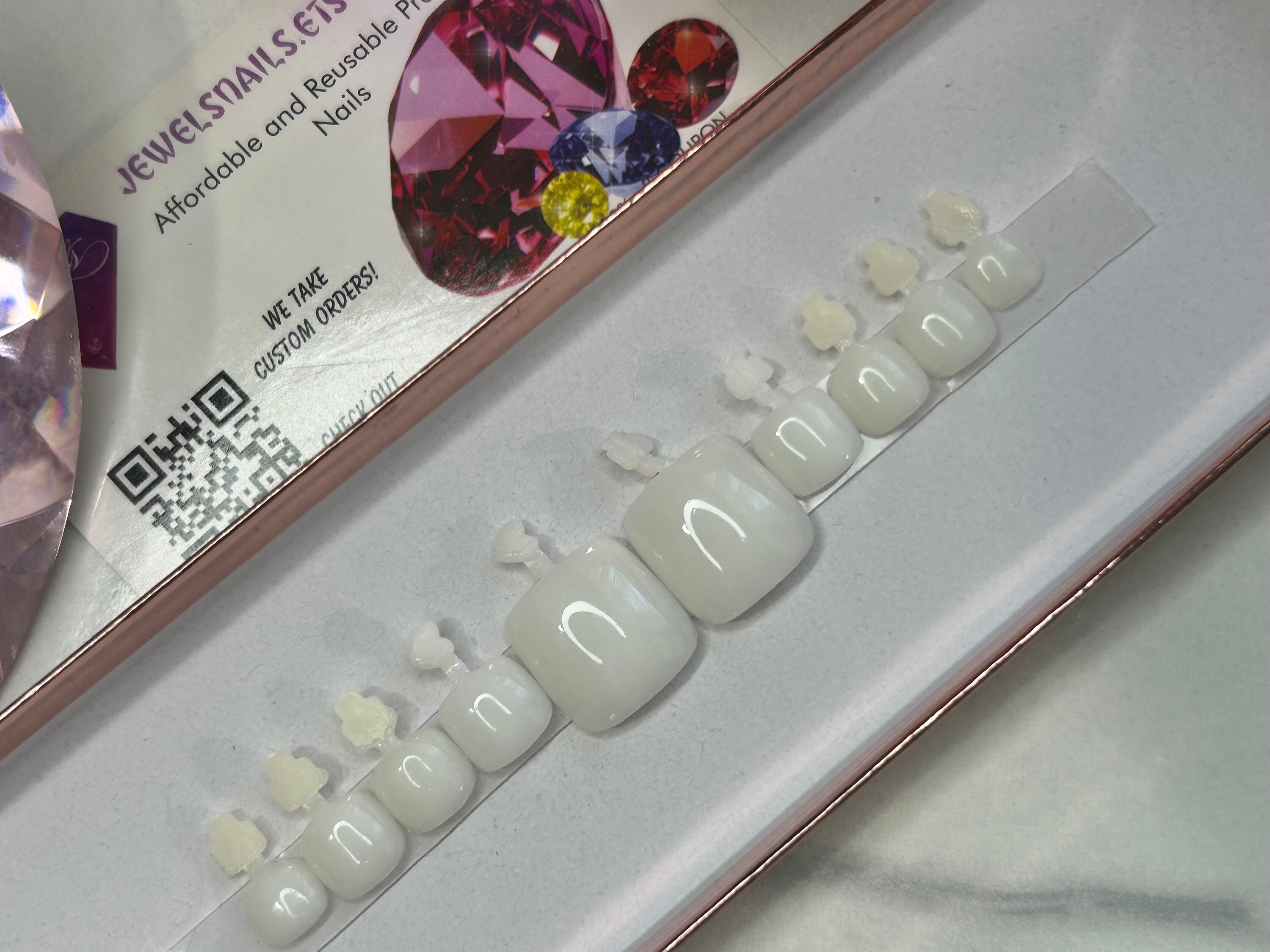 Soft White Overlay Toes | Custom Size (please Measure All 10 Toes)or ...