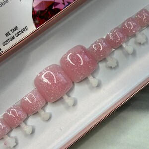 Glittered Pink Jelly Hard Overlay Toes | Custom Size (please Measure ...